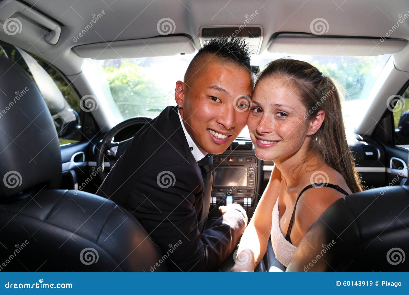 Mixed Couple Car stock image. Image of beautiful, smile - 60143919