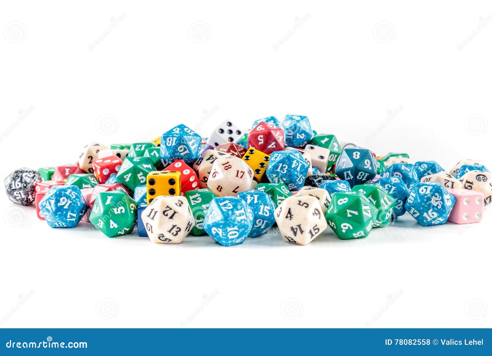 Mixed dice stock photo. Image of gambling, colours, game - 78082558