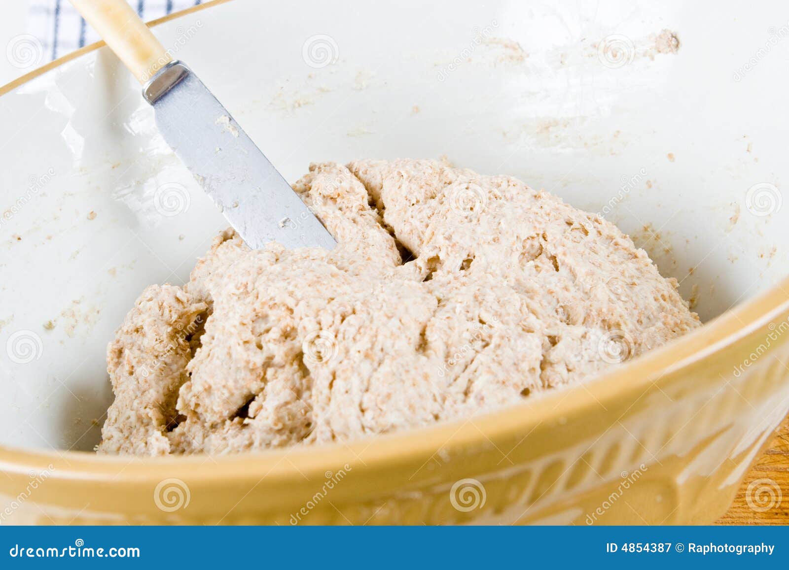 Mixed dough stock image. Image of recipe, delicate, bread - 4854387