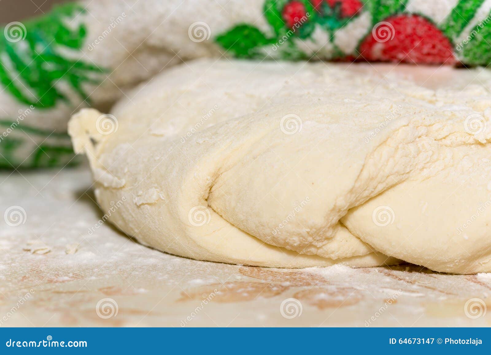 Mixed dough on the table stock image. Image of powder - 64673147