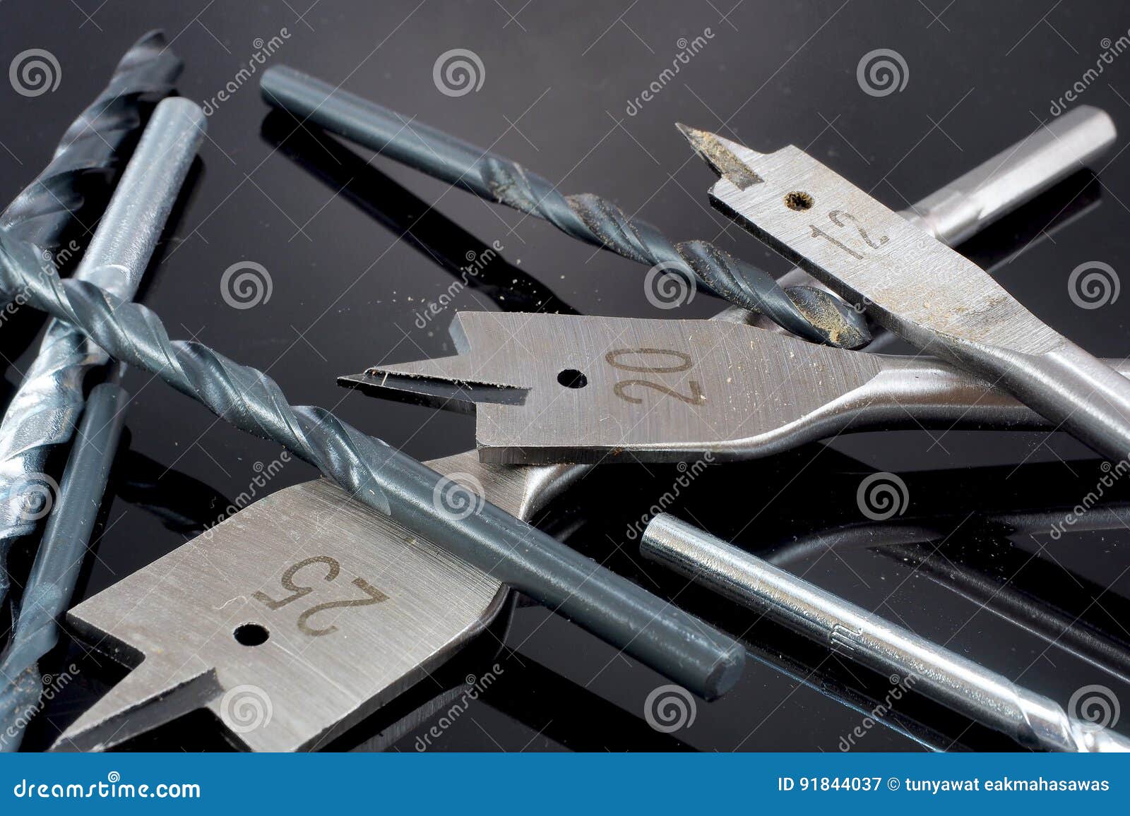 Mixed drill bit set stock image. Image of carpentry, board - 91844037