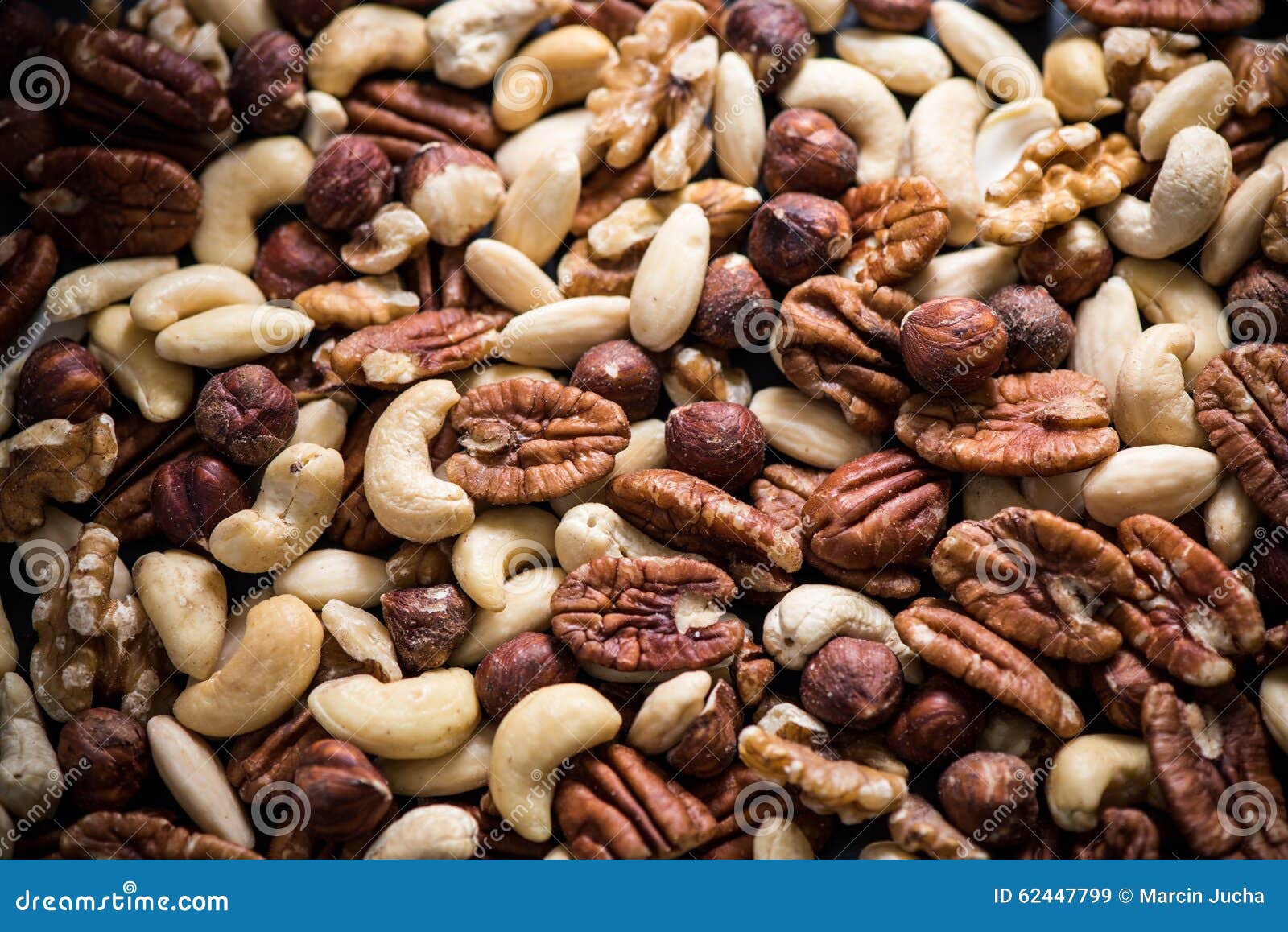 Mixed Dry Nuts, Food Background Stock Image - Image of overhead, hazel ...