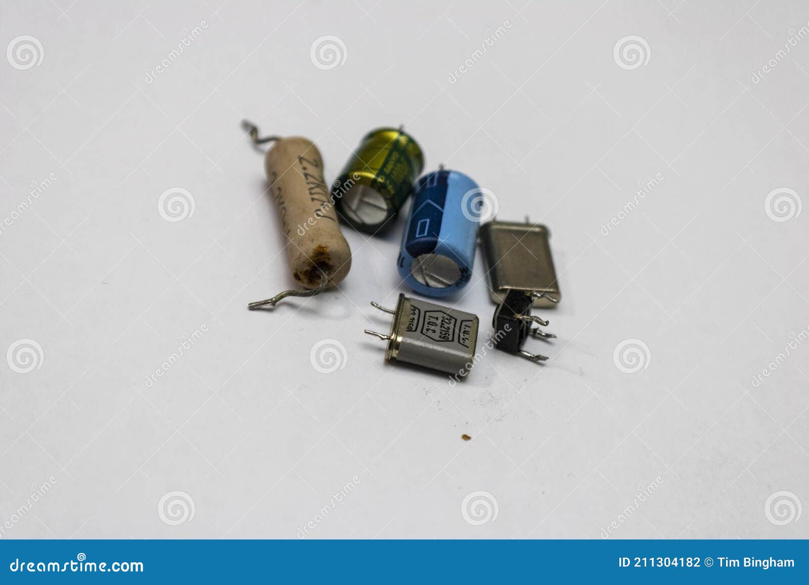 Mixed Electronic Components Stock Photo - Image of amps, electronic ...
