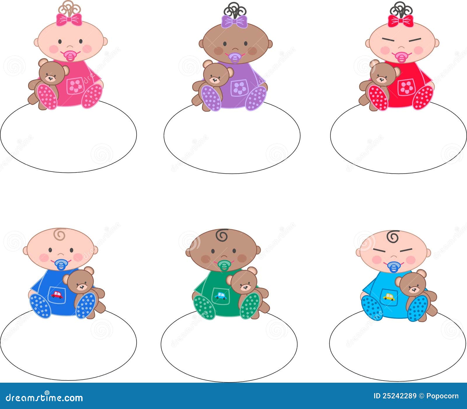 Mixed ethnic babies stock vector. Illustration of cartoon - 25242289