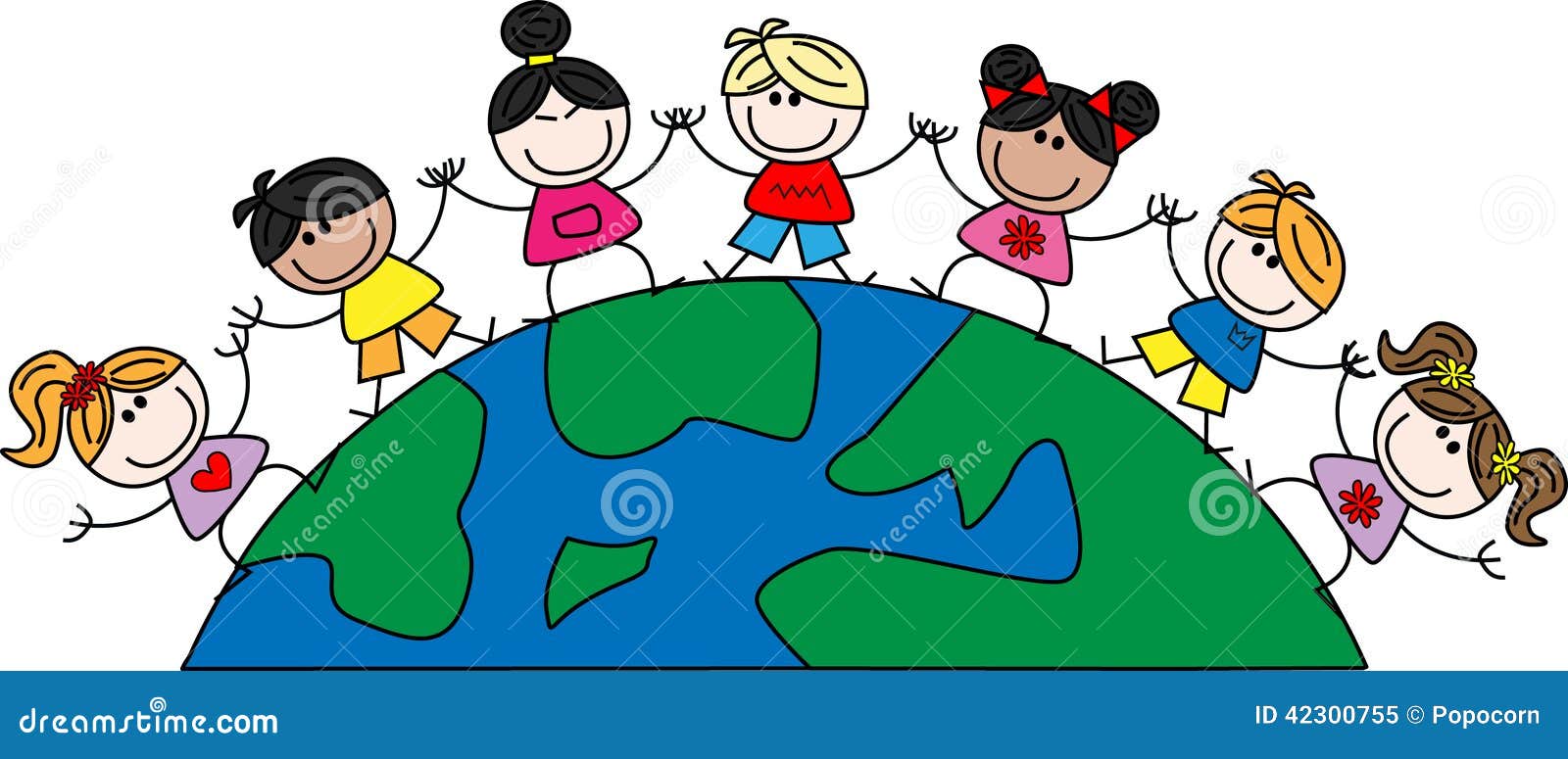 Mixed Ethnic Children Canadian Flag Cartoon Vector | CartoonDealer.com ...