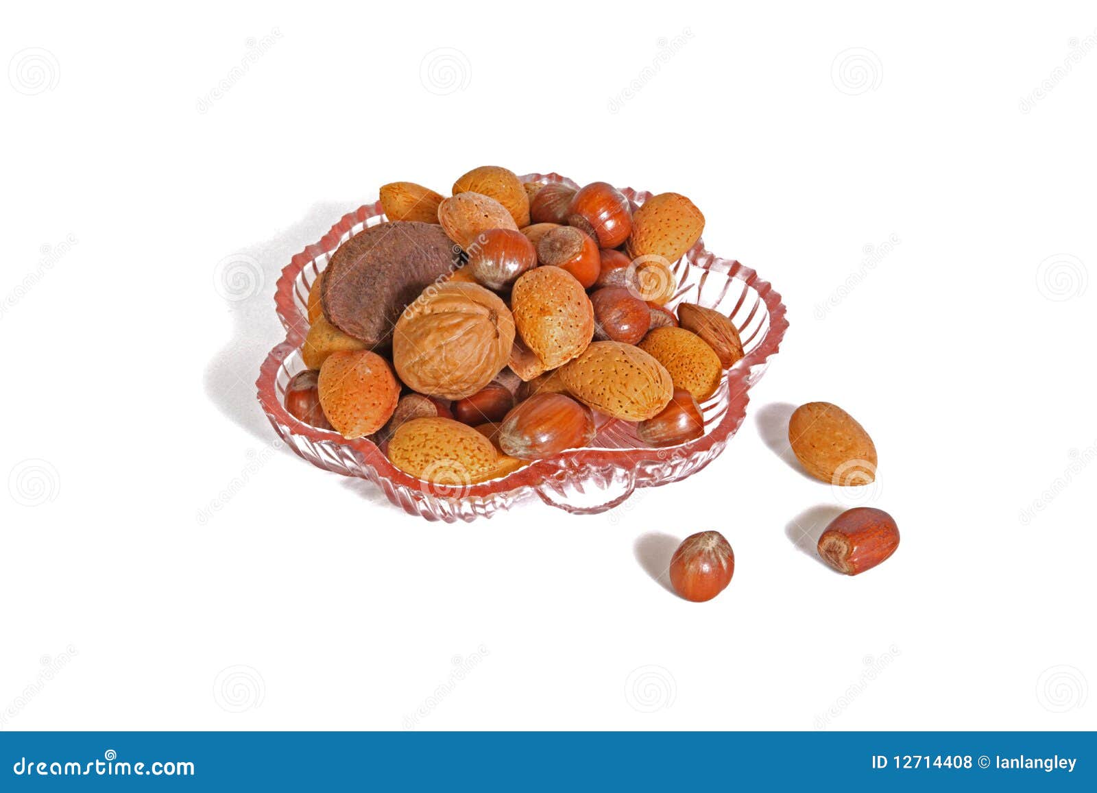 Mixed festive nuts. stock photo. Image of assorted, bowl - 12714408