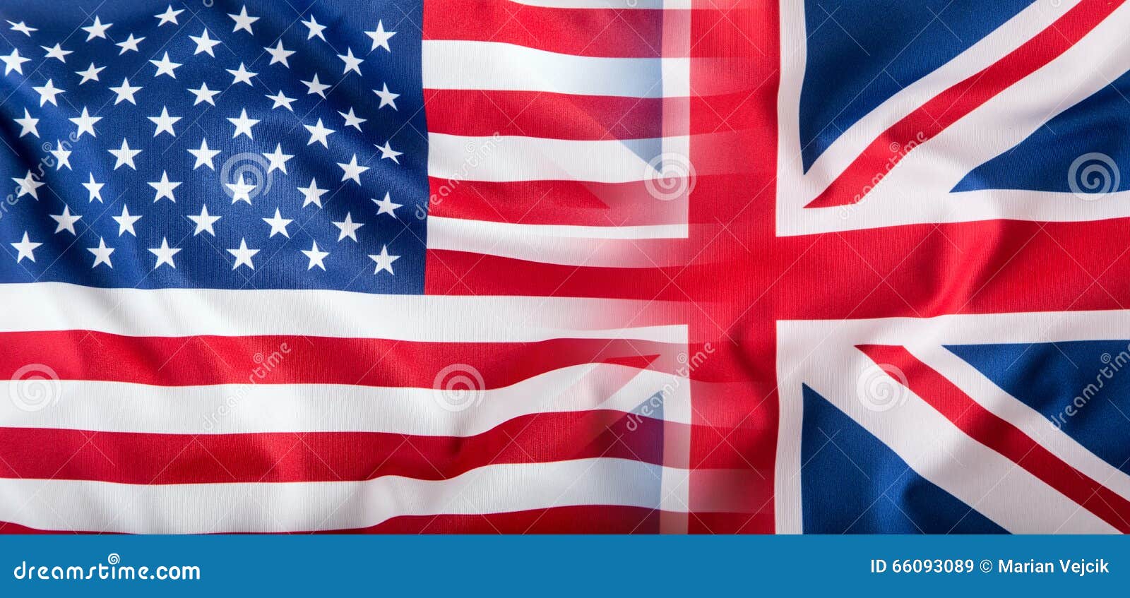 Mixed Flags of the USA and the UK. Union Jack Flag Stock Image - Image ...