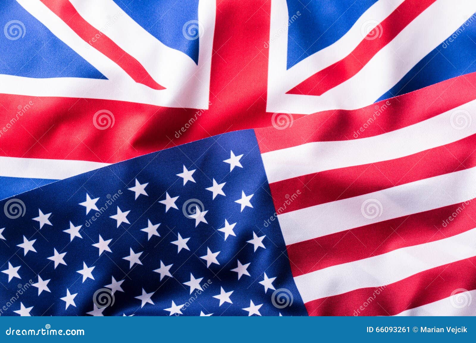 Mixed Flags of the USA and the UK. Union Jack Flag Stock Image - Image ...