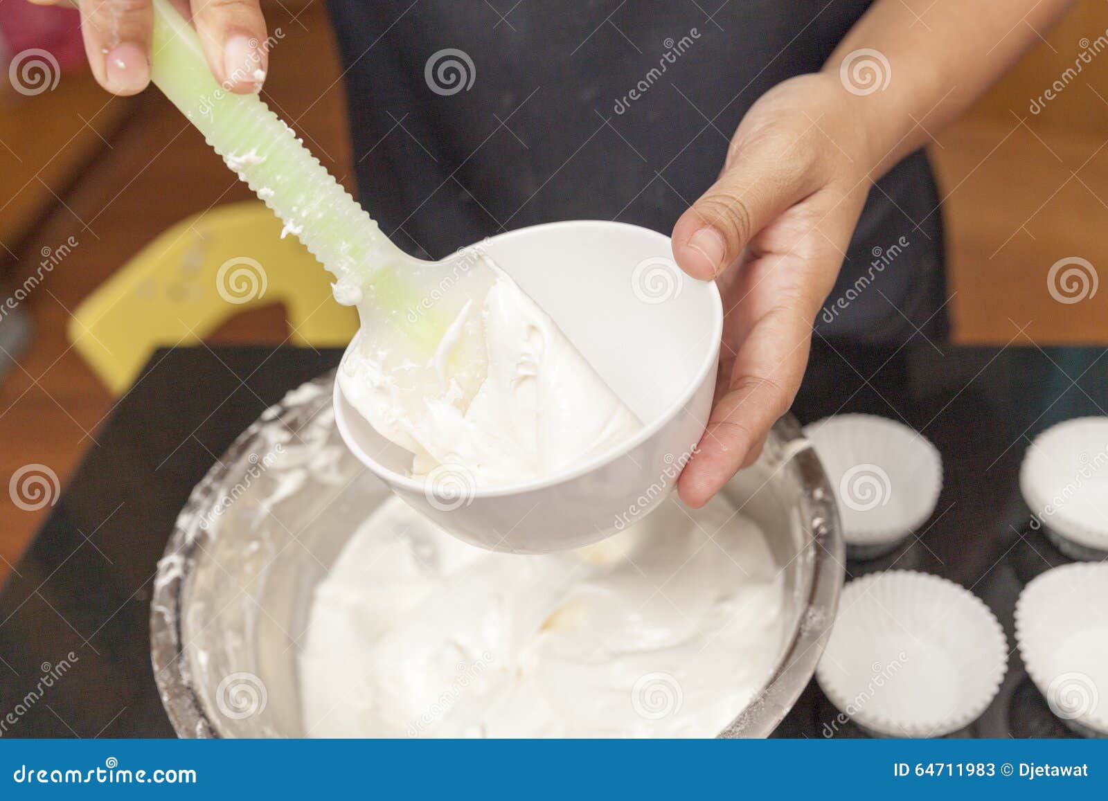 Mixed Flour for Making Sponge Cake Stock Image - Image of whip, cook ...