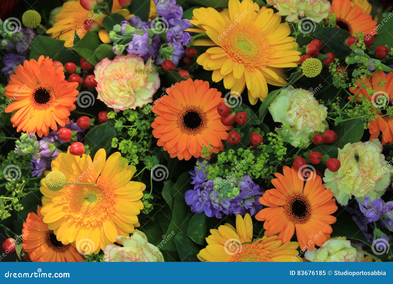 Mixed flower arrangement stock image. Image of mixed - 83676185