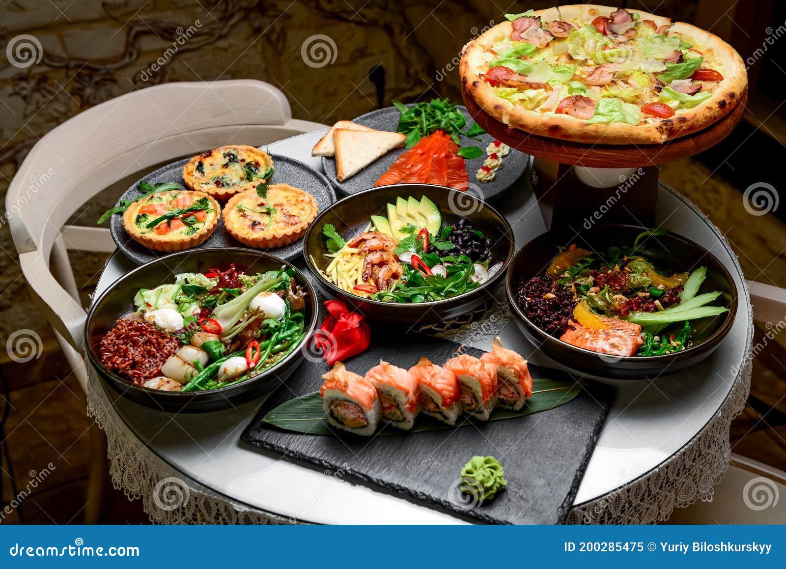 Mixed Food, There are Different Dishes on the Table Stock Image - Image ...