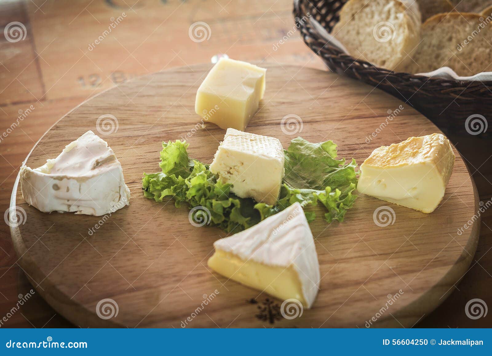 Mixed French Cheese Platter with Bread Stock Photo - Image of french ...