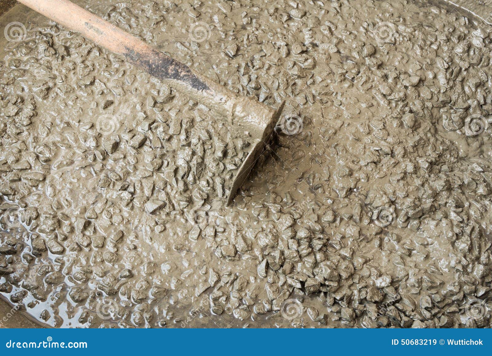 Mixed Fresh Concrete on Construction Site Stock Image - Image of ...
