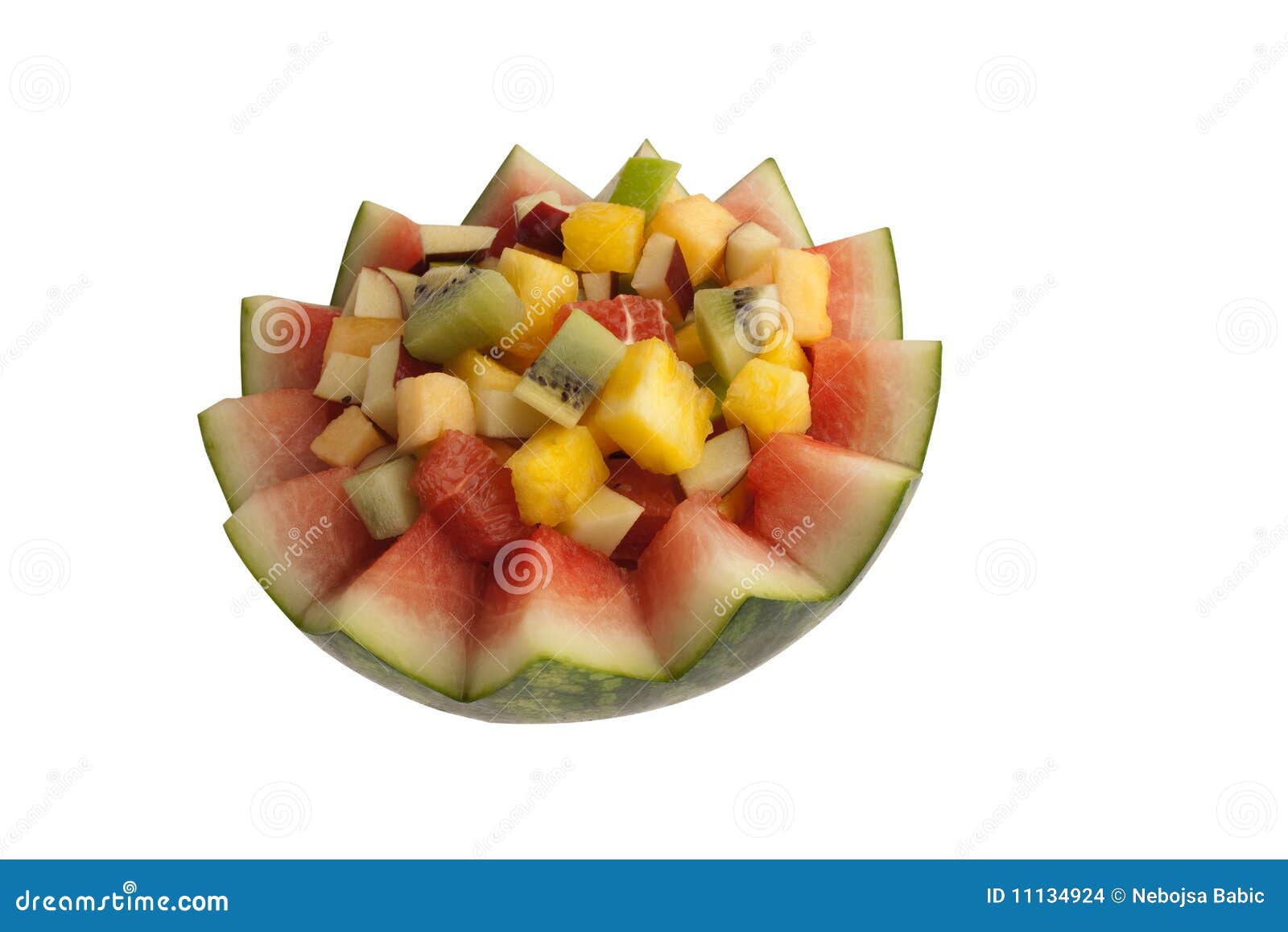 Mixed fresh fruit stock photo. Image of cubes, green - 11134924