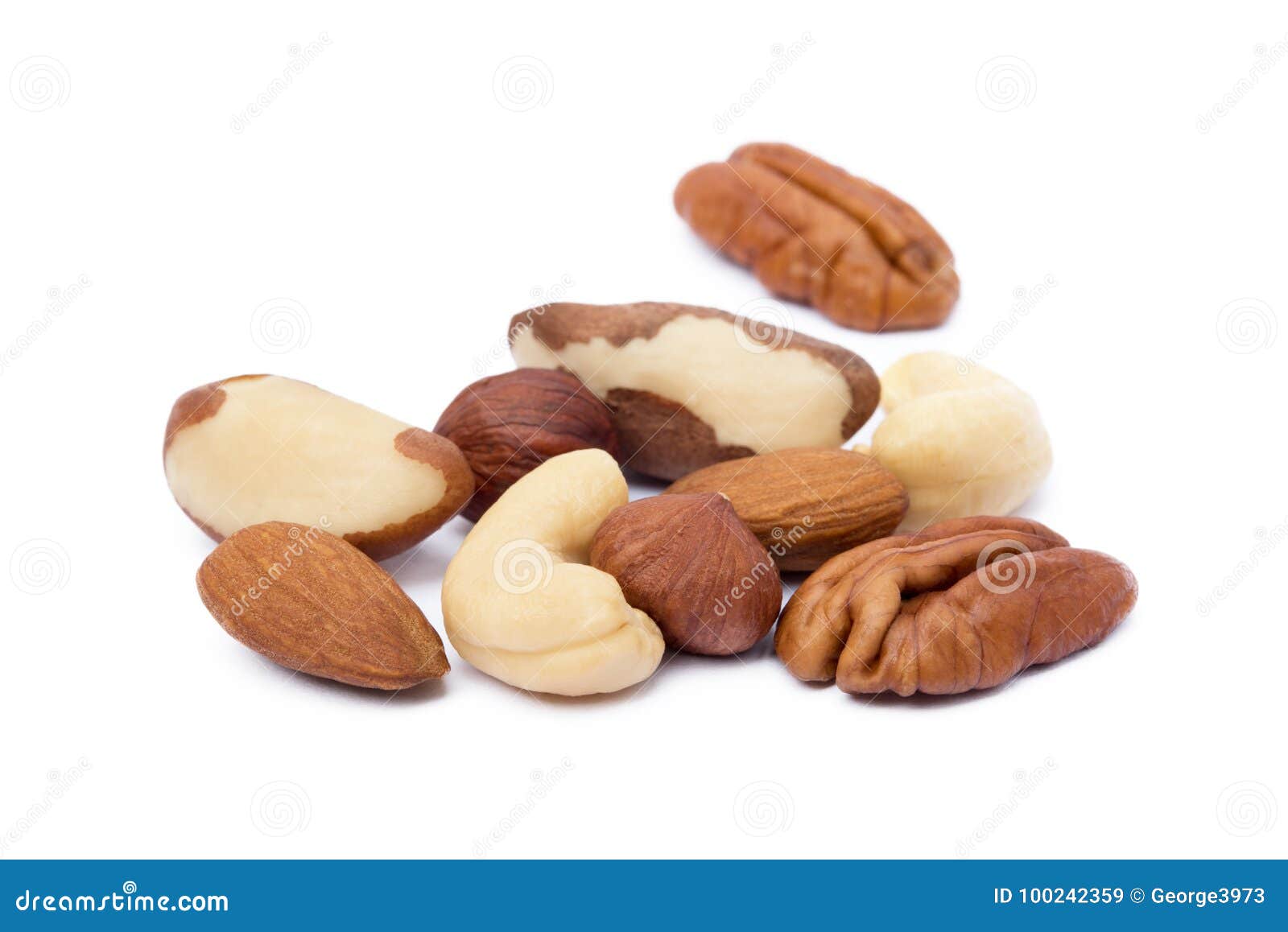 Mixed fresh nuts stock image. Image of medicine, food - 100242359
