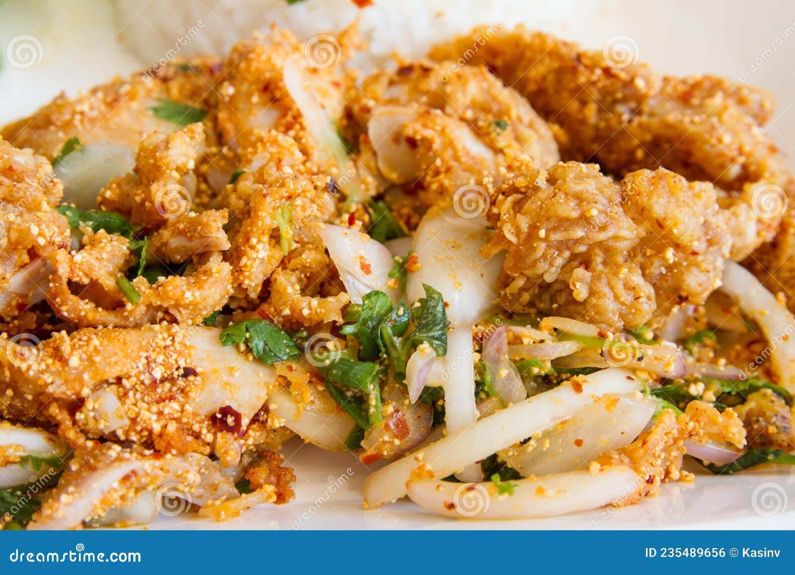 Mixed fried chicken stock photo. Image of herb, sauce - 235489656