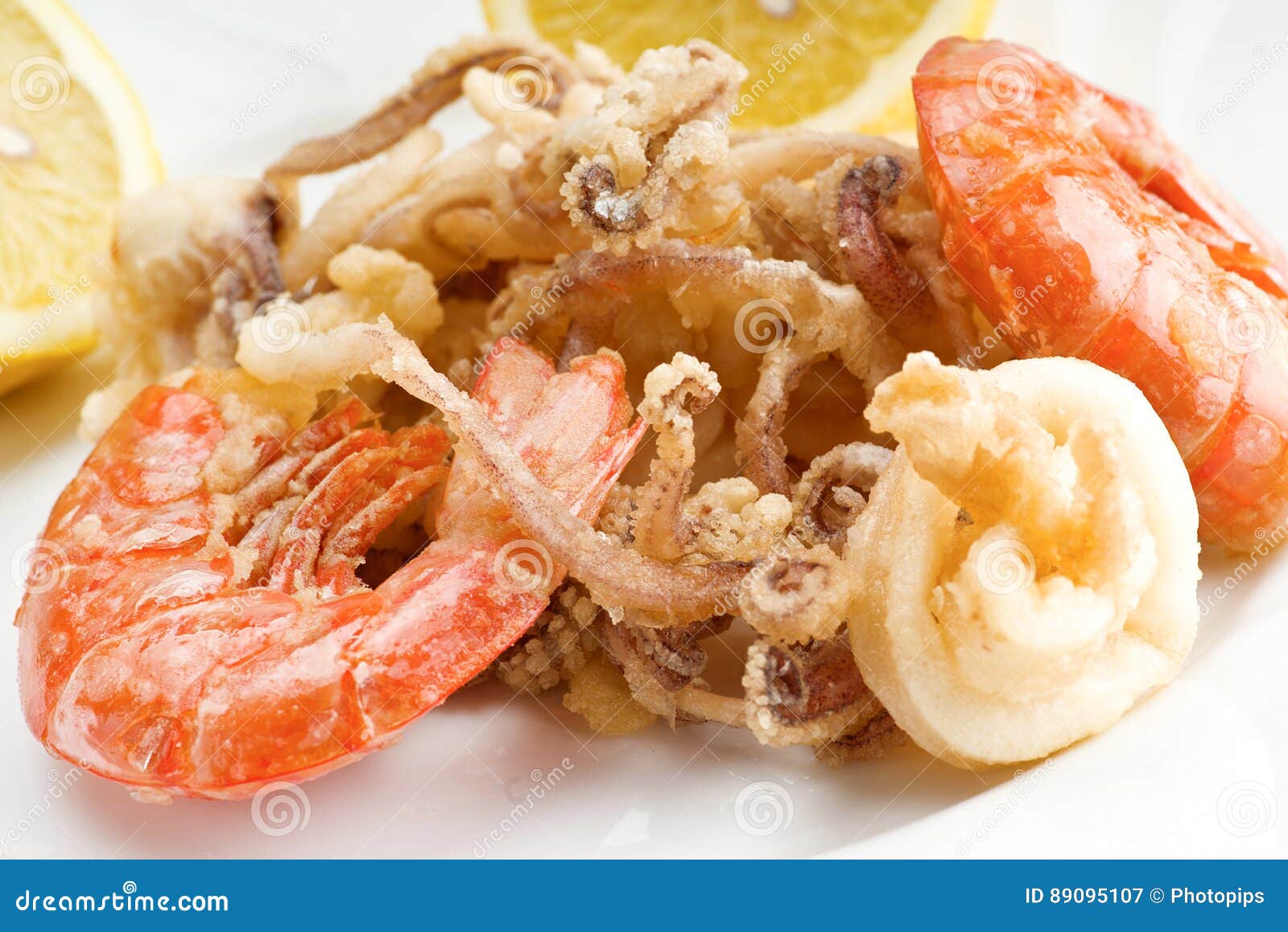 Mixed fried fish stock image. Image of fish, sauce, dish - 89095107