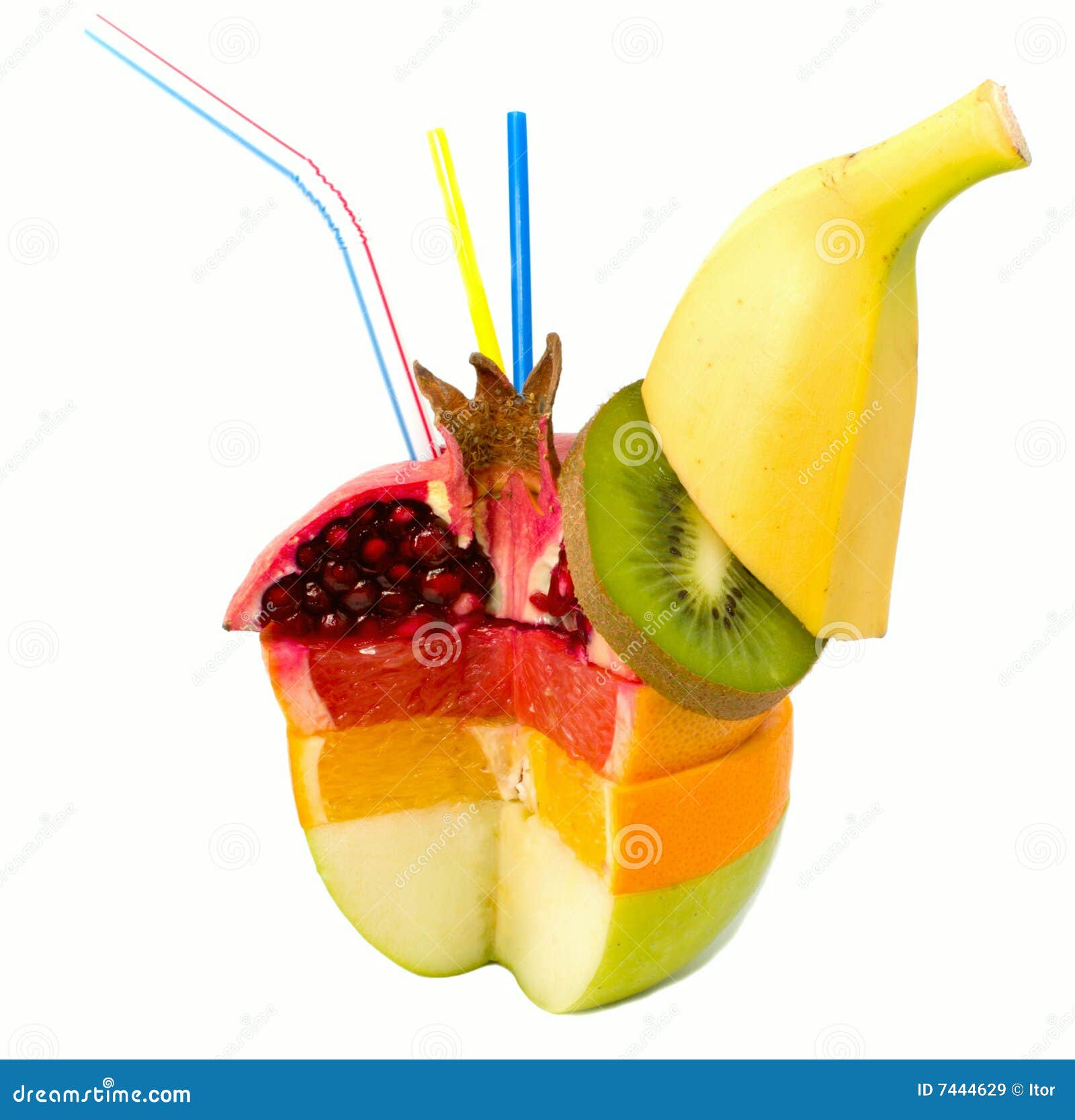 Mixed Fruit stock image. Image of green, leaves, juicy - 7444629