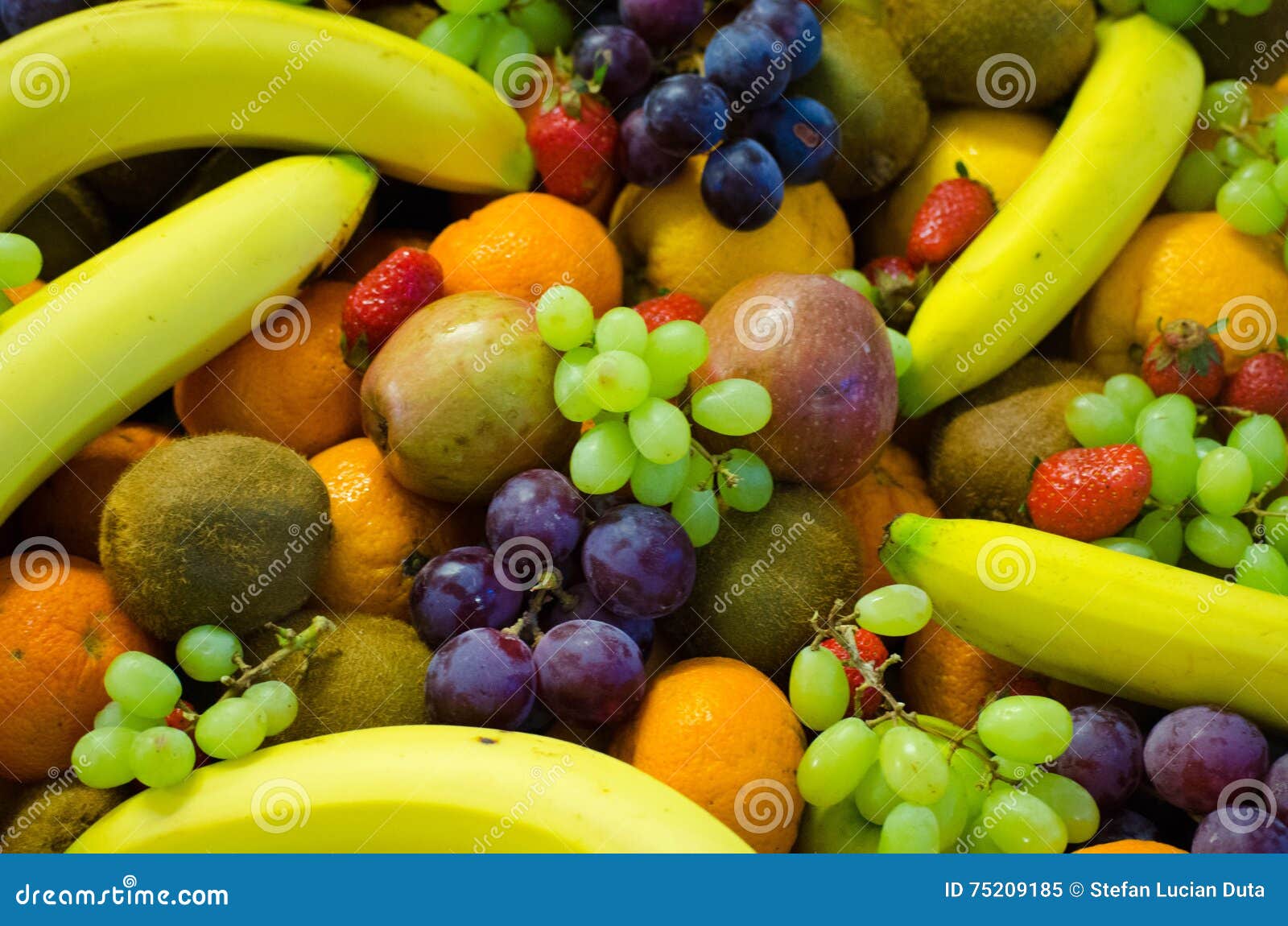 Mixed fruit background stock image. Image of freshness - 75209185