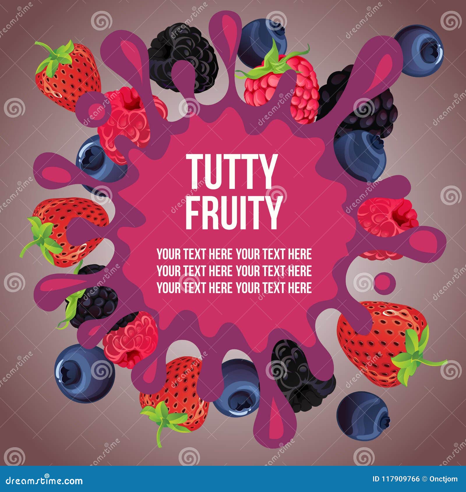 Mixed fruit splash stock vector. Illustration of package - 117909766