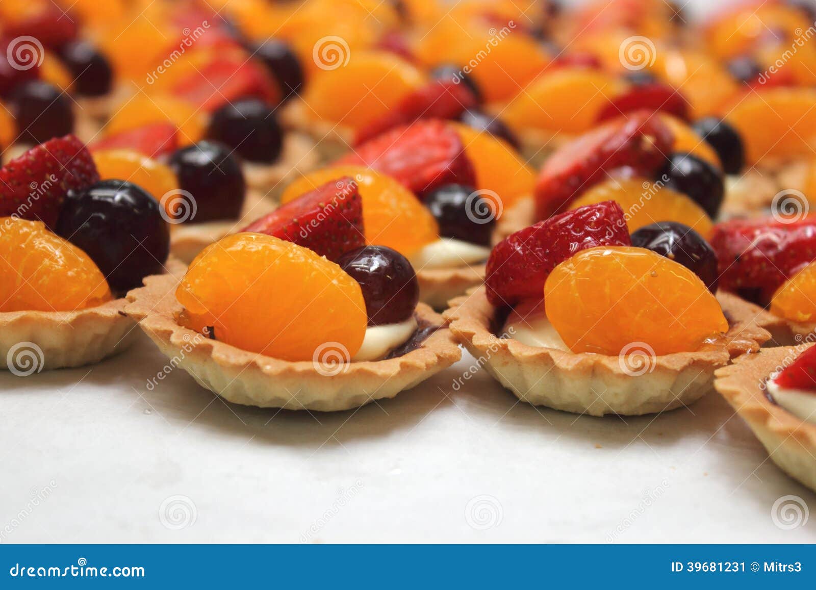 Mixed fruit tart stock image. Image of fresh, dessert - 39681231