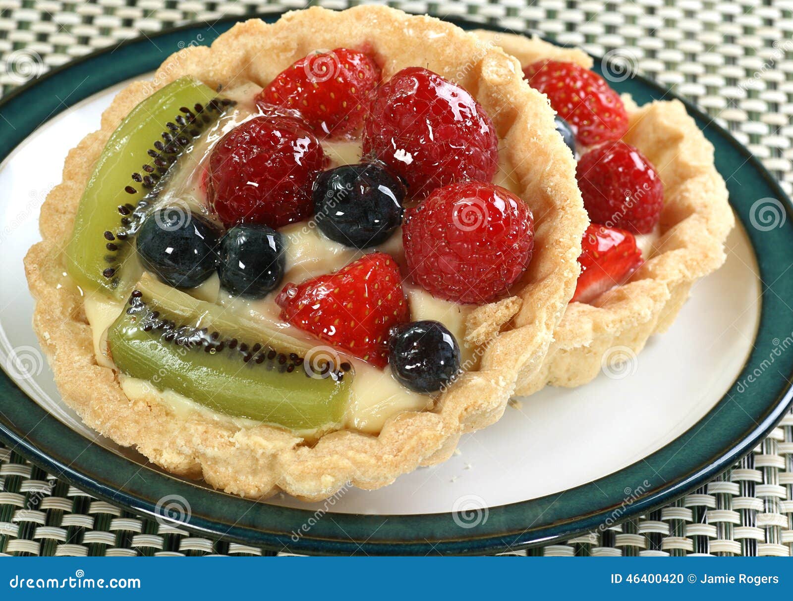 Mixed fruit tarts stock photo. Image of berries, glaze - 46400420