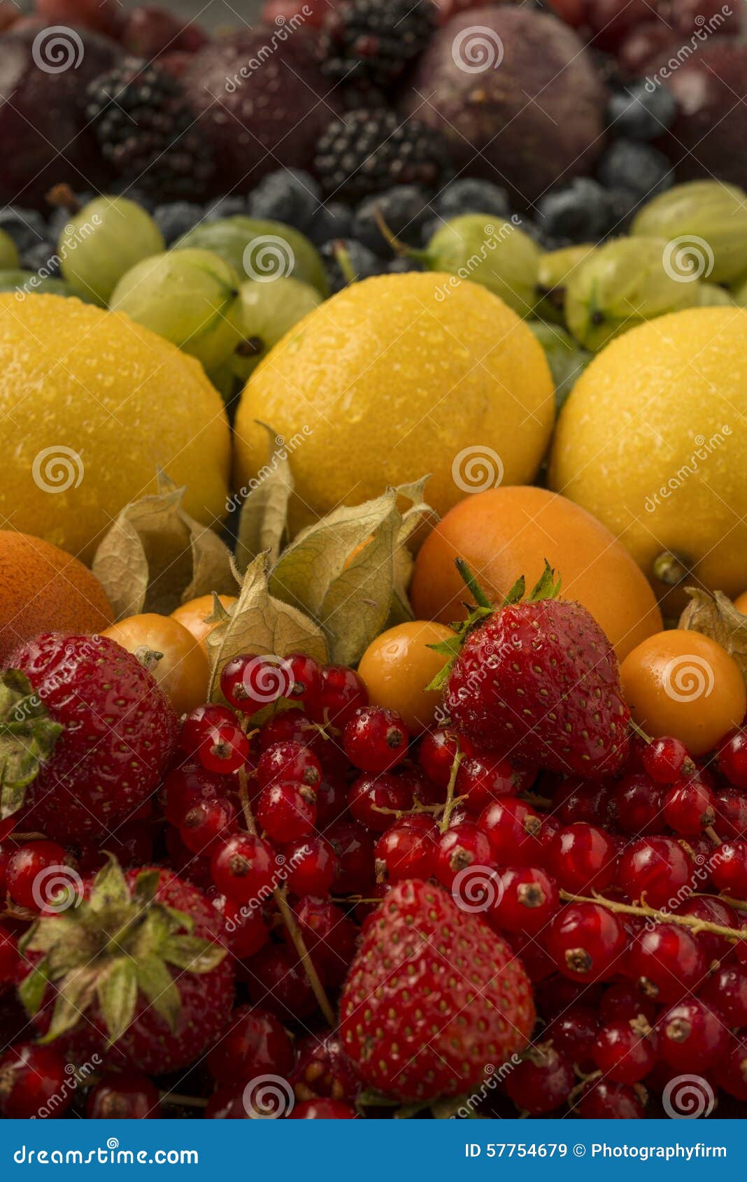 Mixed Fruits Arranged in Rainbow Colours Stock Image - Image of ...