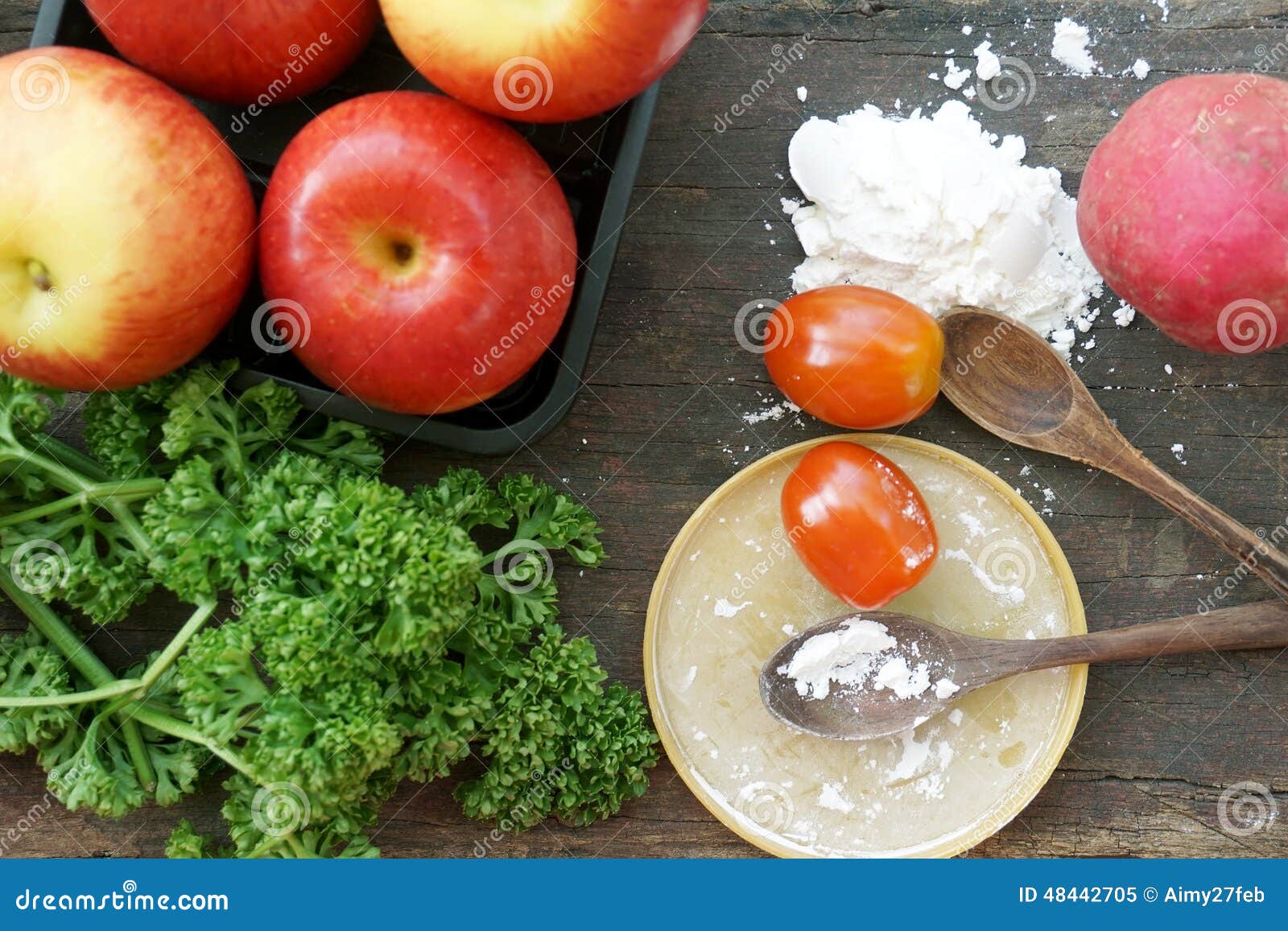 Mixed Fruits and Vegetable, Preparing for Cooking Stock Image - Image ...