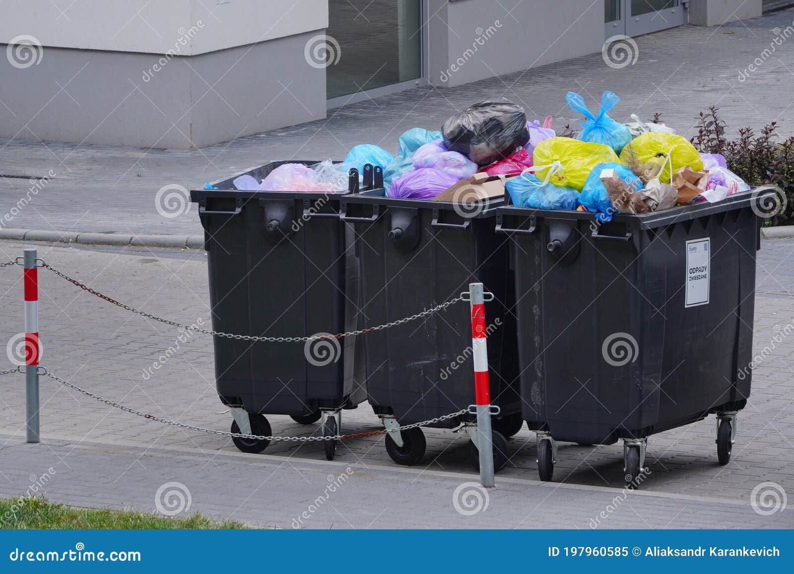Mixed Garbage in Large Quantities in the Construction Container ...