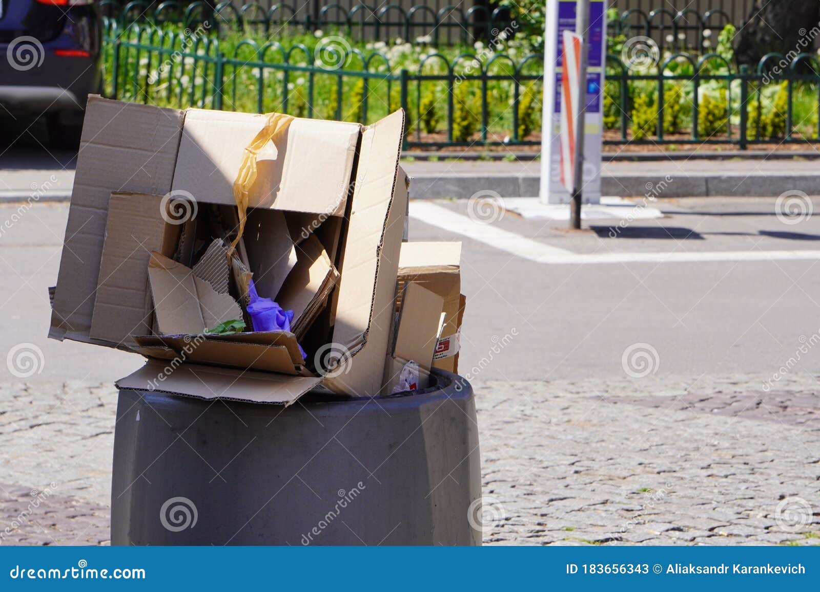 Mixed Garbage in Large Quantities in the Construction Container ...