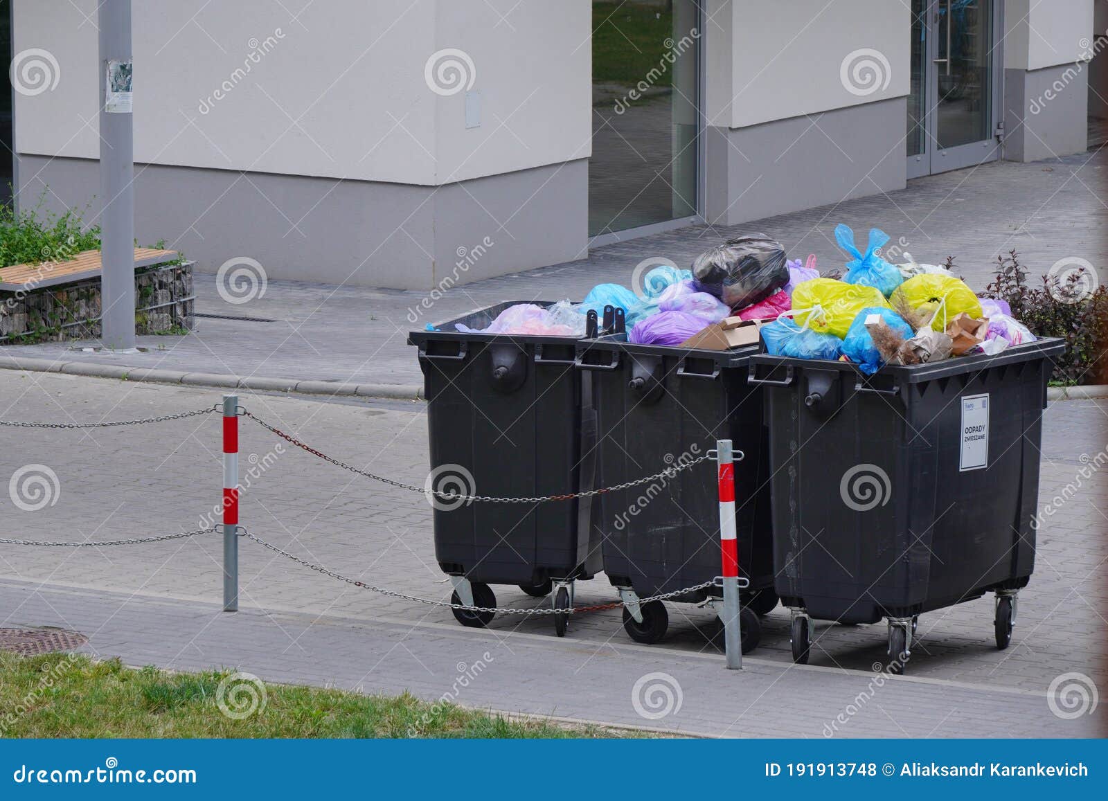 Mixed Garbage in Large Quantities in the Construction Container ...