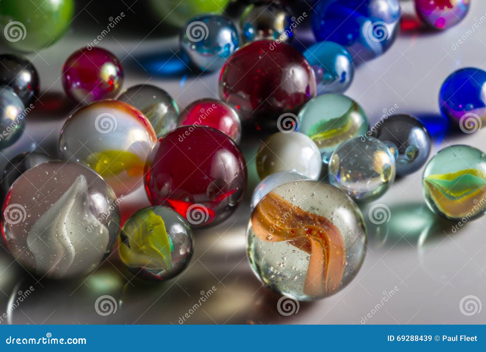 Mixed Glass Marbles stock image. Image of glass, closeup - 69288439