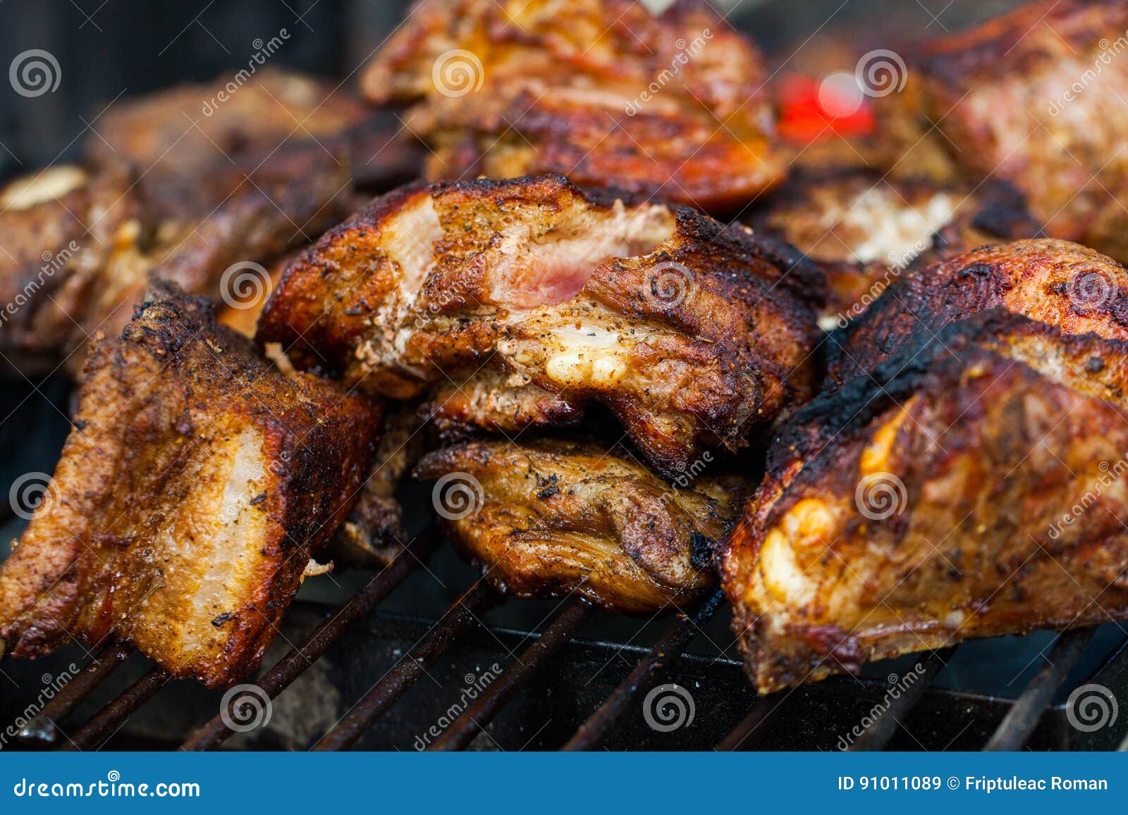 Mixed Grilled Meat Platter. Assorted Delicious Grilled Meat Stock Image ...