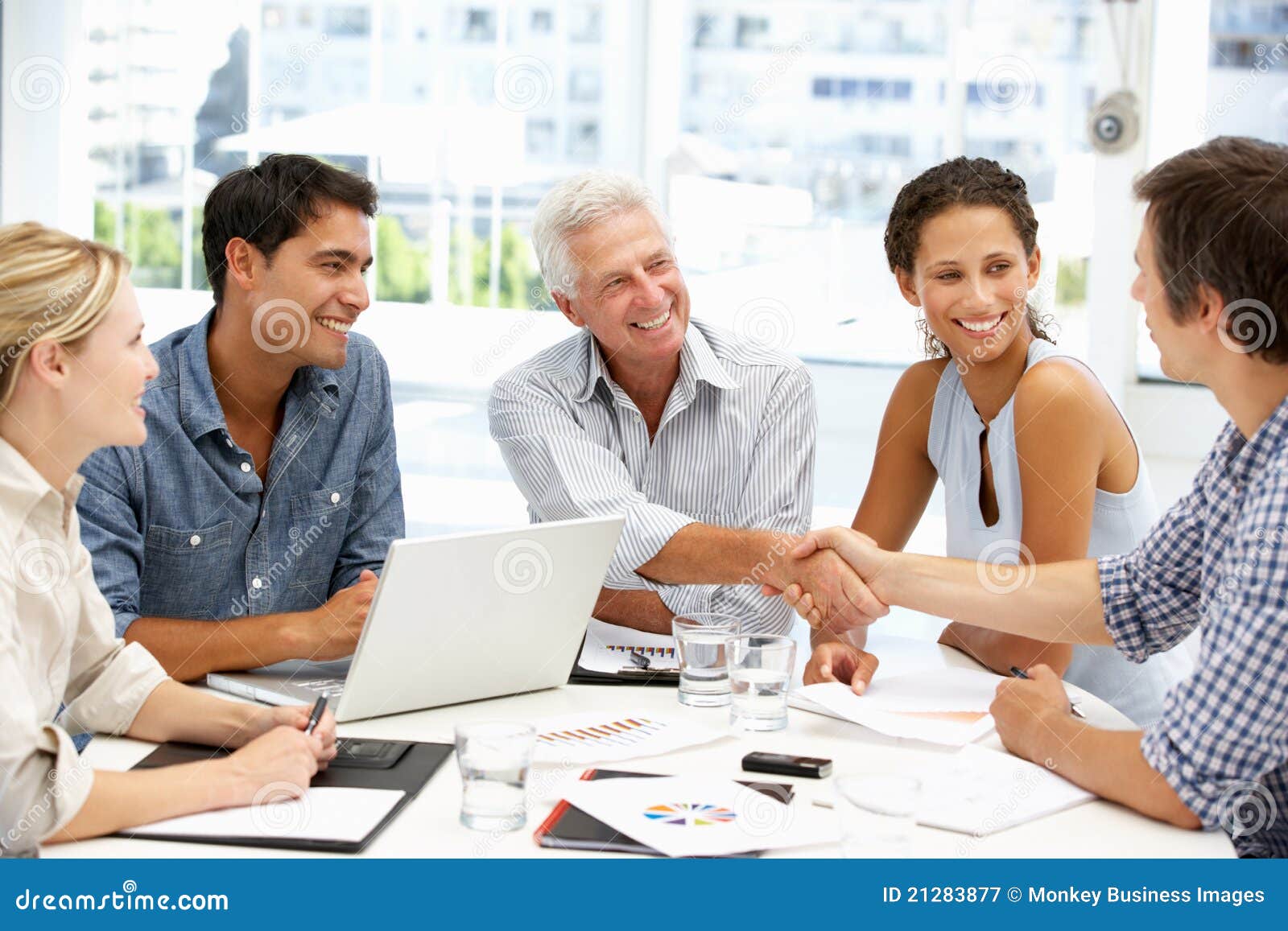 Mixed Group in Business Meeting Stock Image - Image of colleagues ...