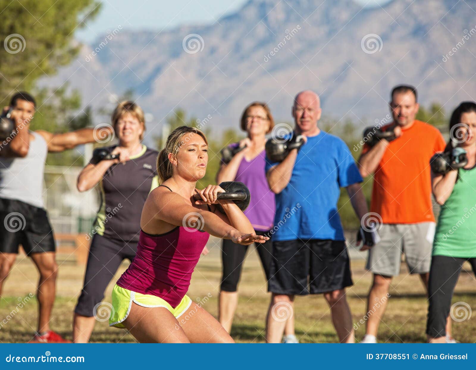 Mixed Group of People Exercising Stock Image - Image of latino, fitness ...