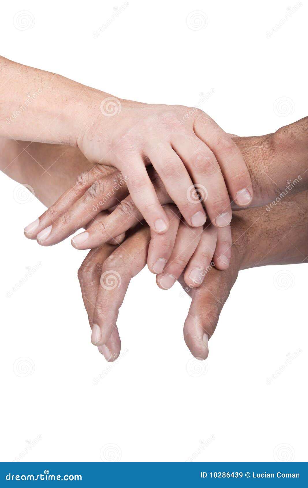 Mixed hands stock image. Image of group, together, hands - 10286439