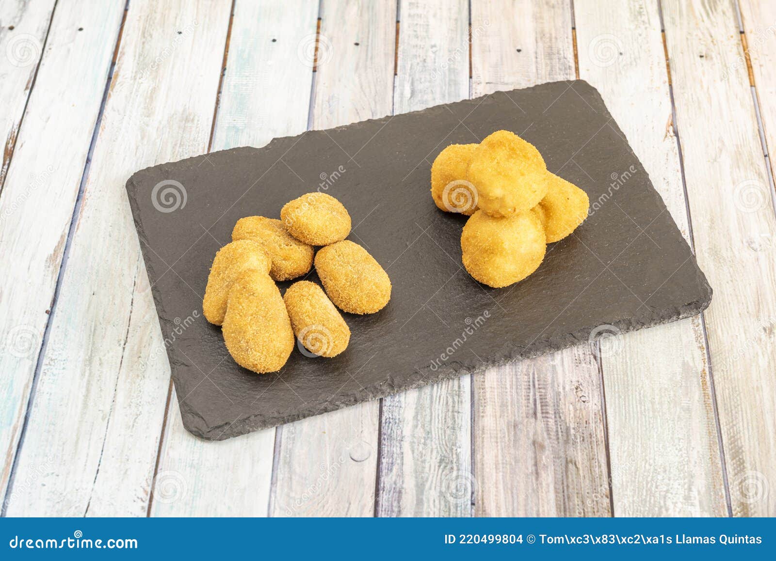 Mixed Iberico Ham and Cod Croquettes Stock Photo - Image of kitchen ...