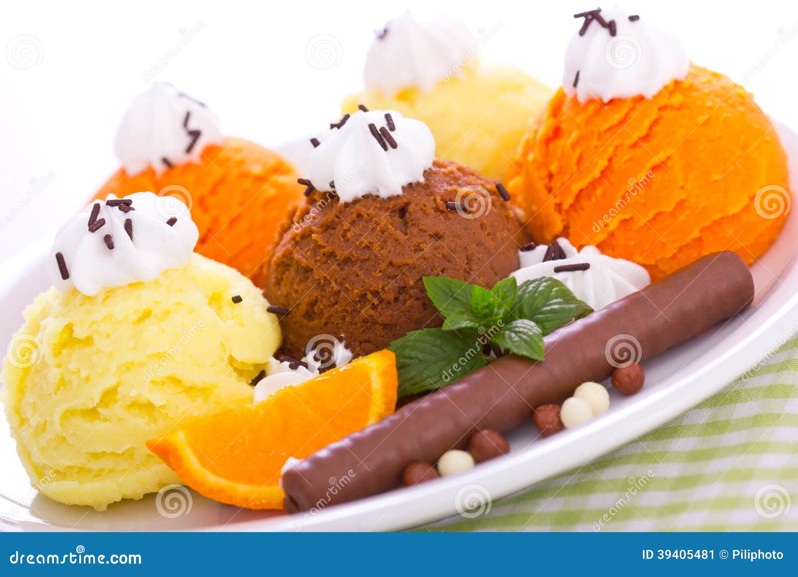 Mixed Ice cream stock image. Image of drink, sundae, chocolate - 39405481
