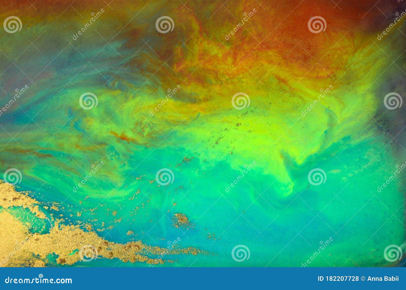 Neon Colored Marble Pattern. Fluorescent Liquid Background. Artwork ...