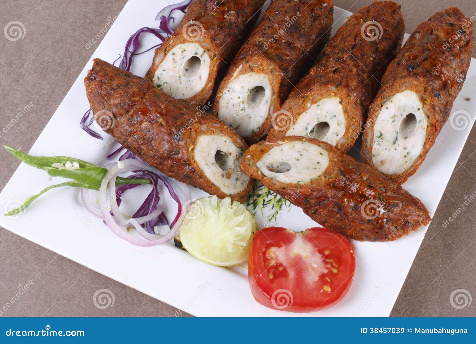 Mixed Kebab - a Grilled Meat Snack Stock Image - Image of street ...