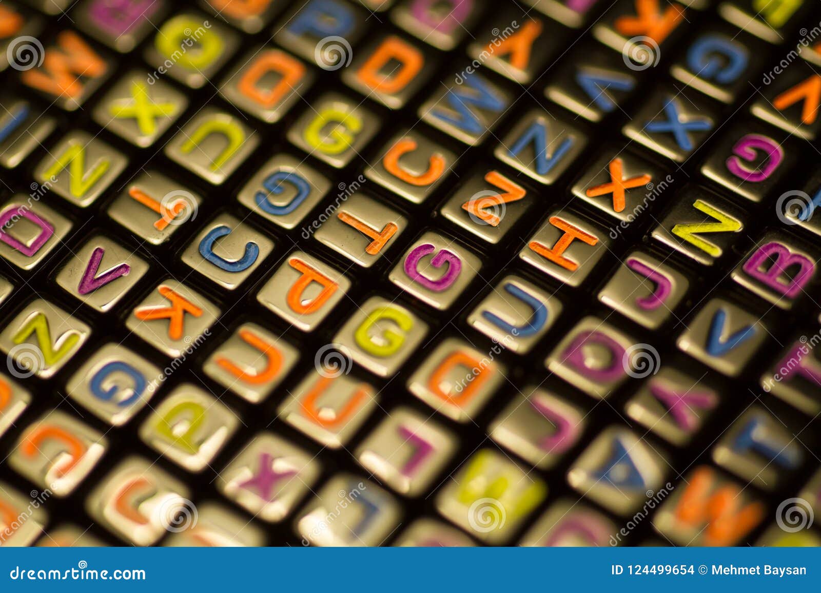 Mixed Letters Of The English Alphabet. Black Letters Isolated Stock ...