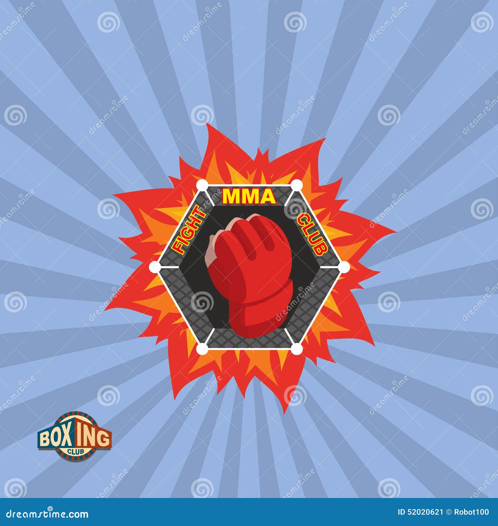 Mixed Martial Arts Logo. MMA Emblem Stock Vector - Illustration of ...