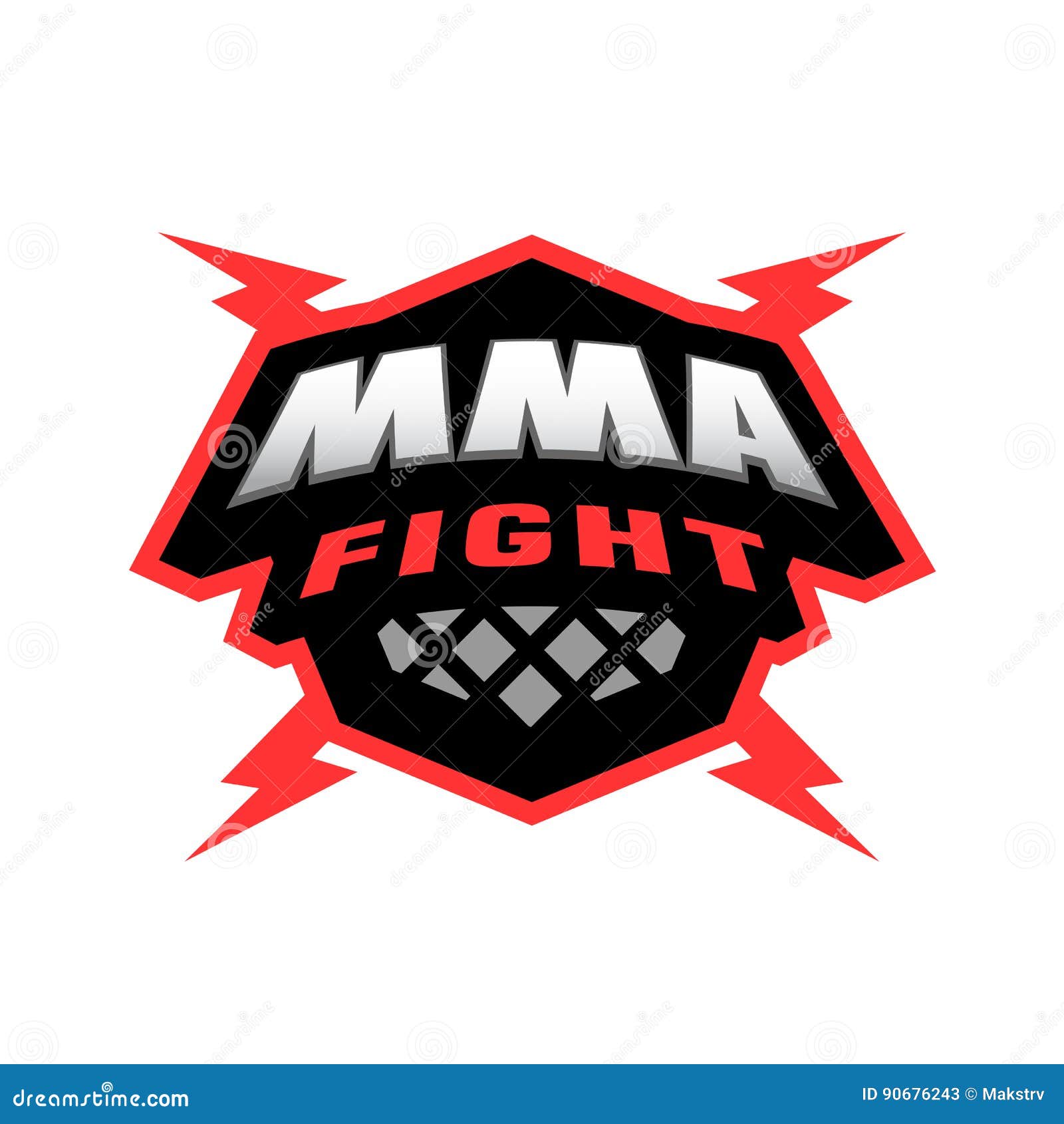 Mixed martial arts logo. stock vector. Illustration of design - 90676243