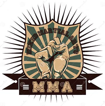 Mixed martial arts stock vector. Illustration of hand - 34515917