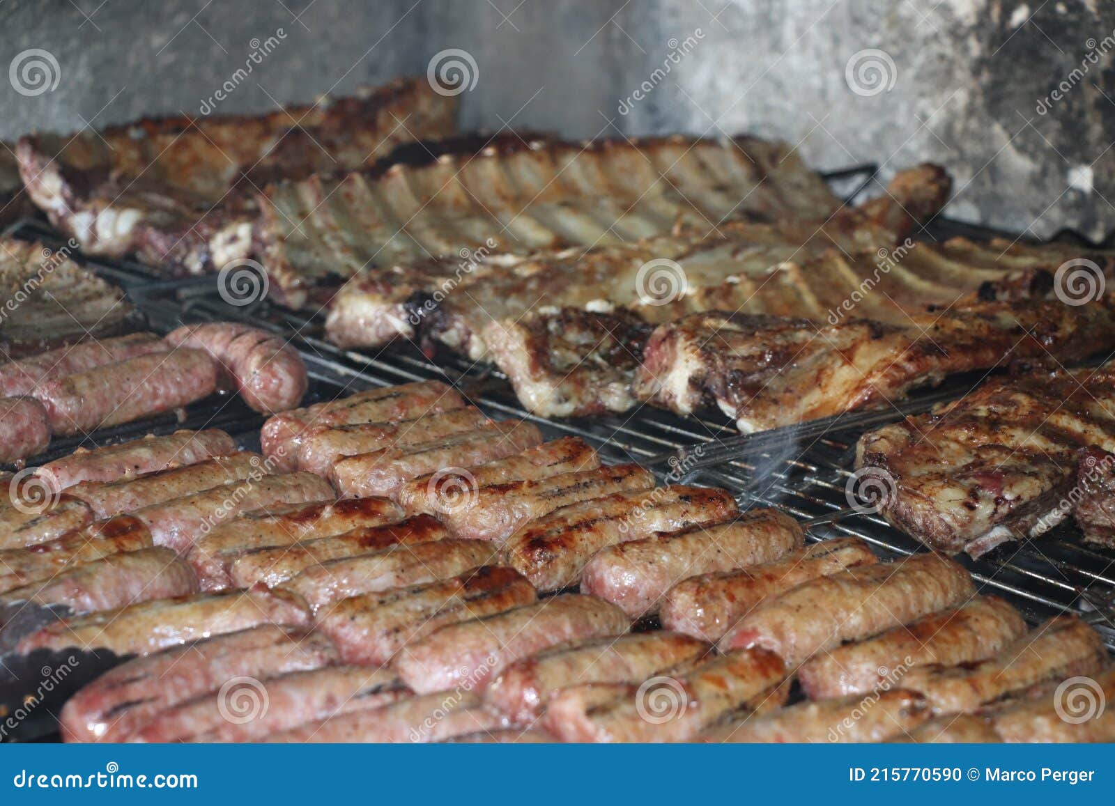 Mixed meat stock photo. Image of food, fire, outdoor - 215770590