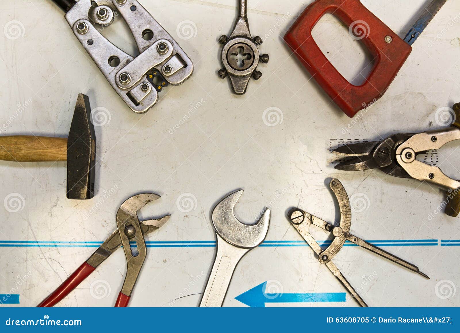 Mixed mechanic tools stock image. Image of hammer, improvement - 63608705