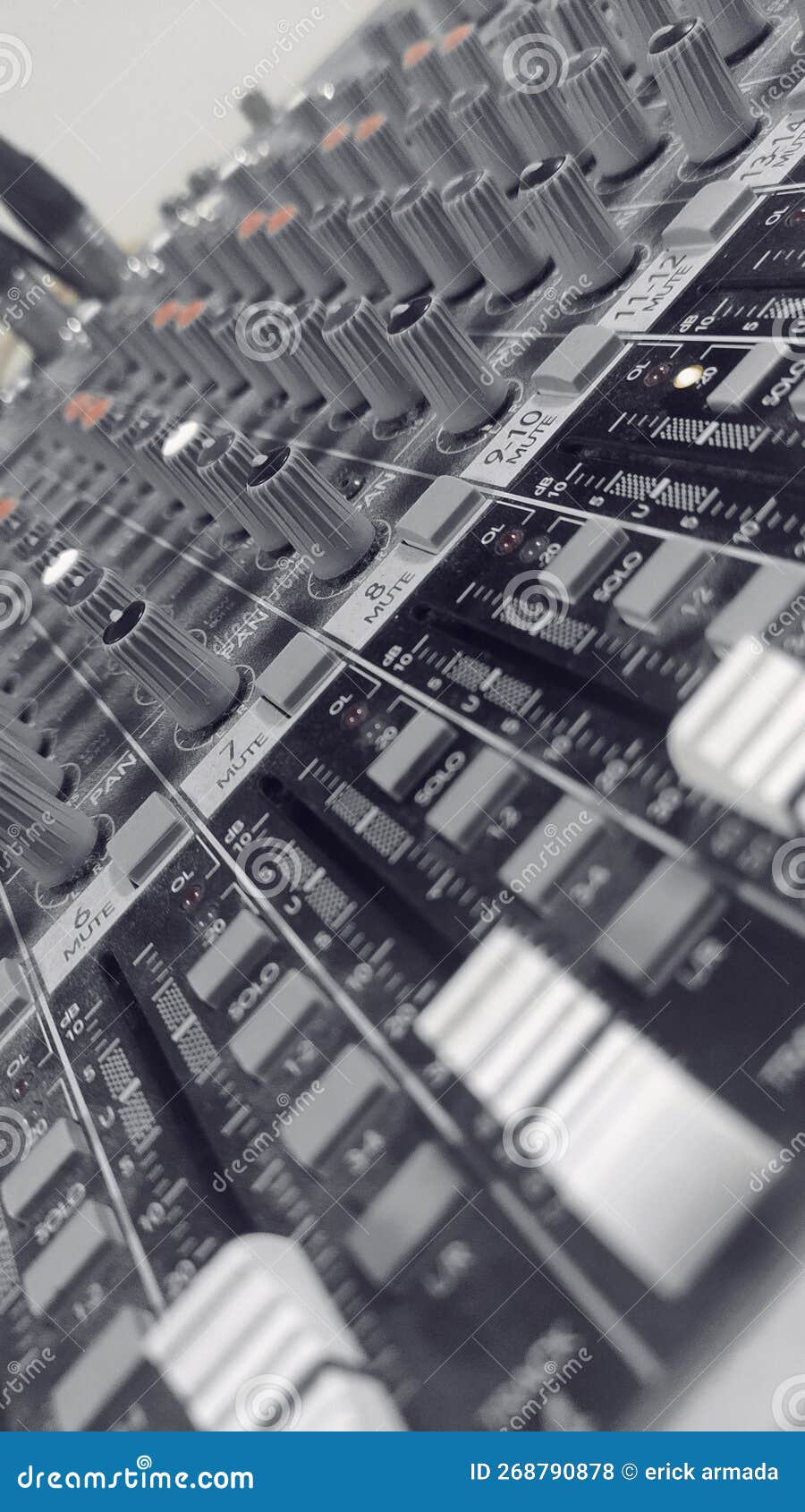 Mixed Mic Switch Volume Mute Panel Touch Bar Mixing Audio Stock Photo ...