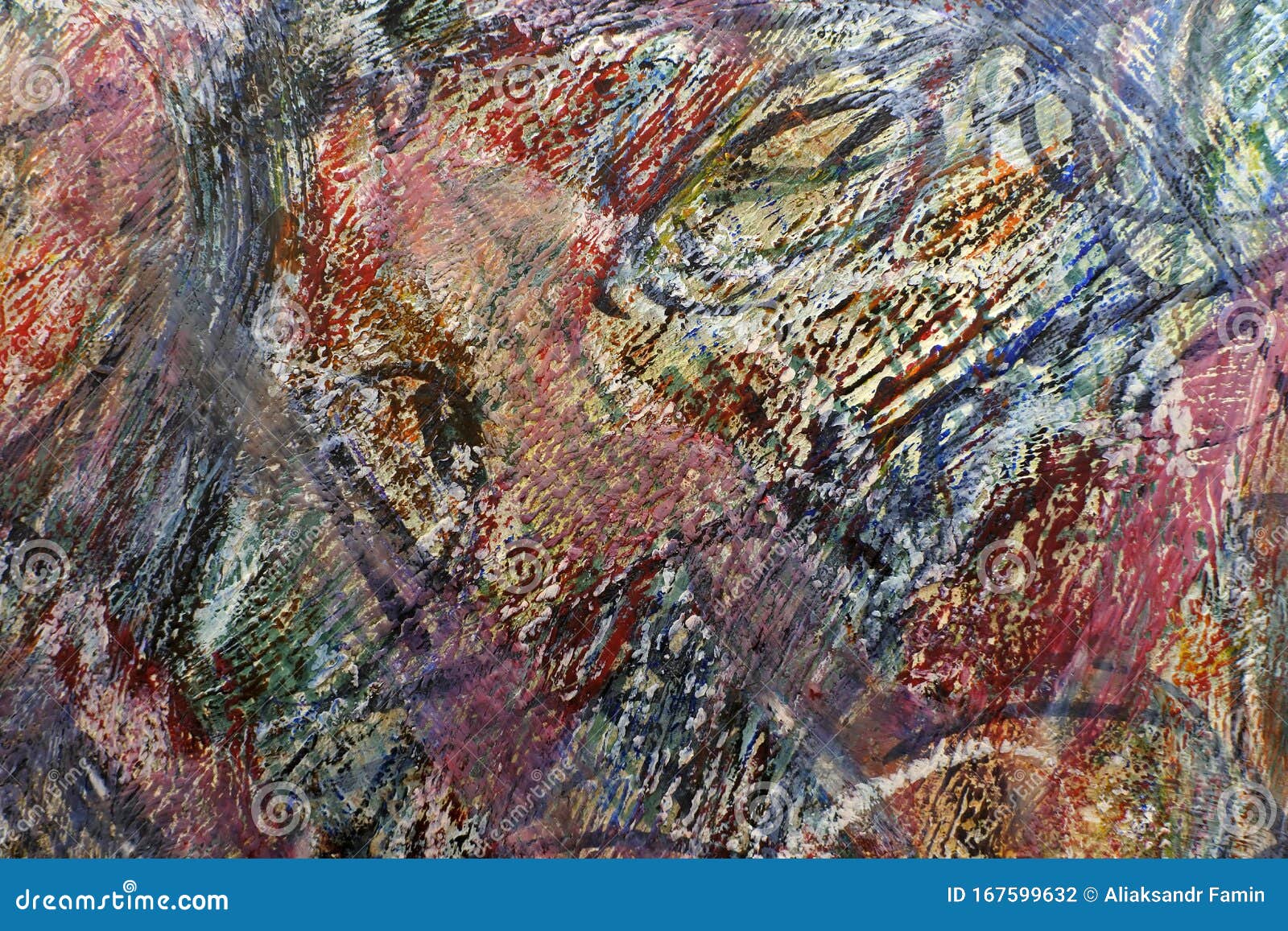 Mixed Multi-layer Image Technique. Color Sketch. a Jumble of Lines and ...