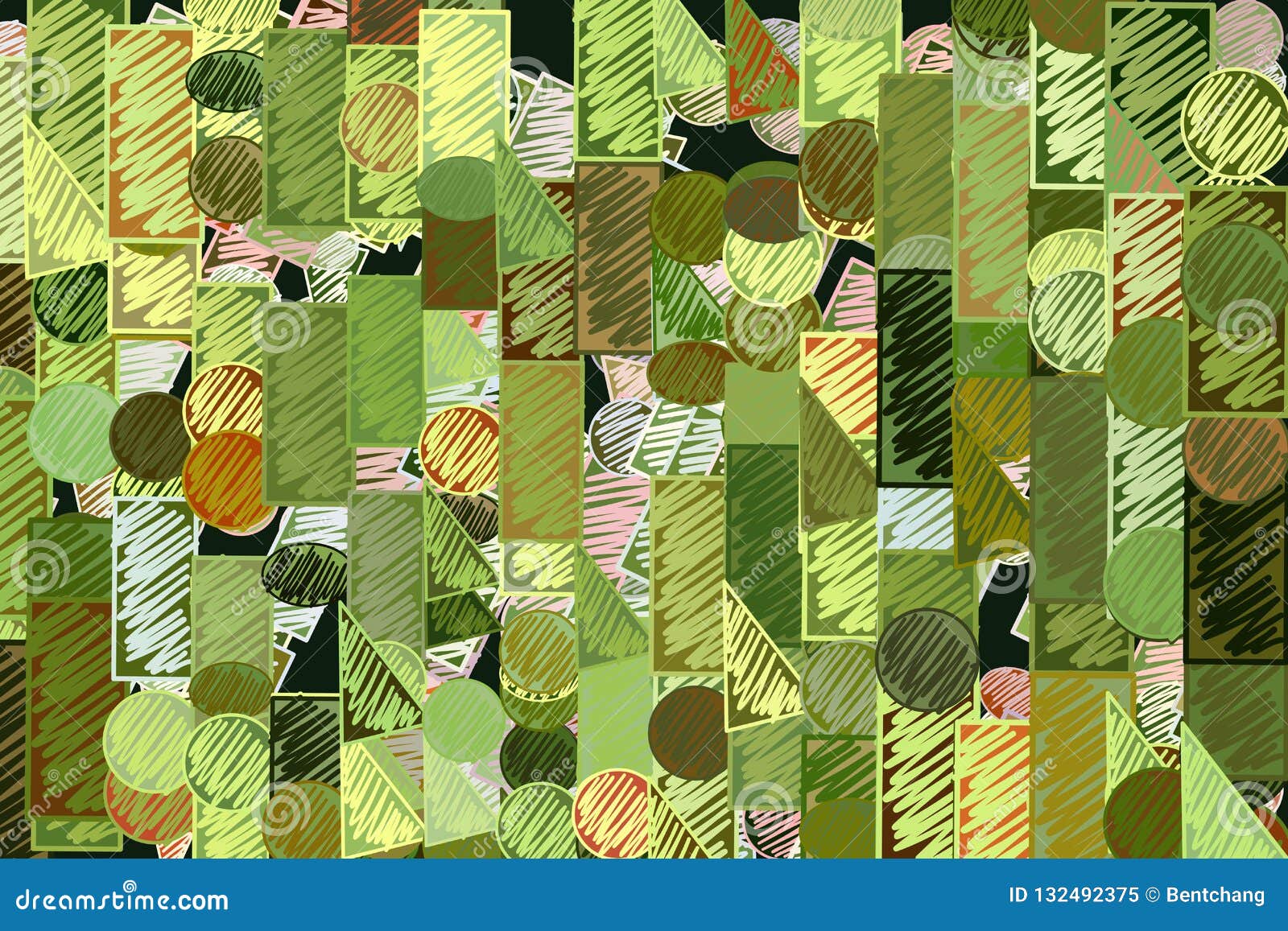 Mixed or Mutiple Shapes Illustrations Background Abstract, Hand Drawn ...