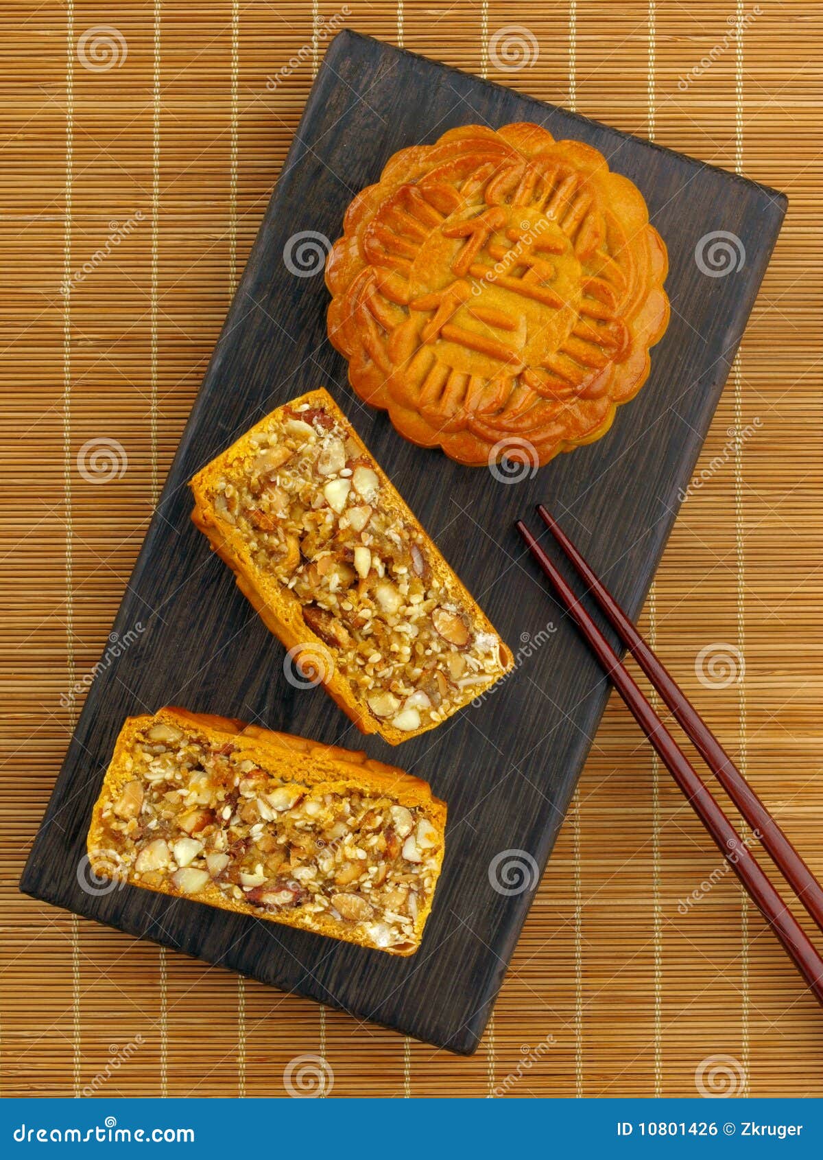 Mixed nut moon cake stock photo. Image of bakery, mixed - 10801426